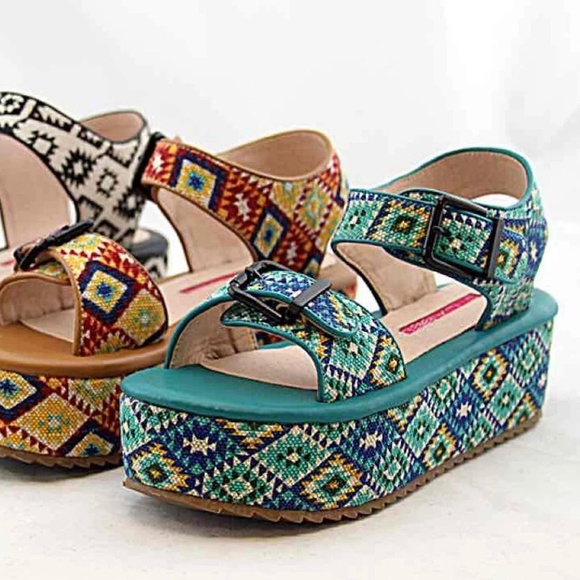 C Label | Shoes | Bohemian Wedge Platform Sandals Clabel Mollini 7 ...